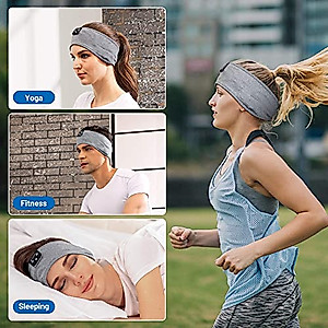 Sleep Headphones Bluetooth Headband, Perytong Sports Bluetooth Headband Headphones with Thin Speakers, Sleep Earbuds, Sleeping Headphones for Workout Running Yoga Nap, Gift for Men and Women