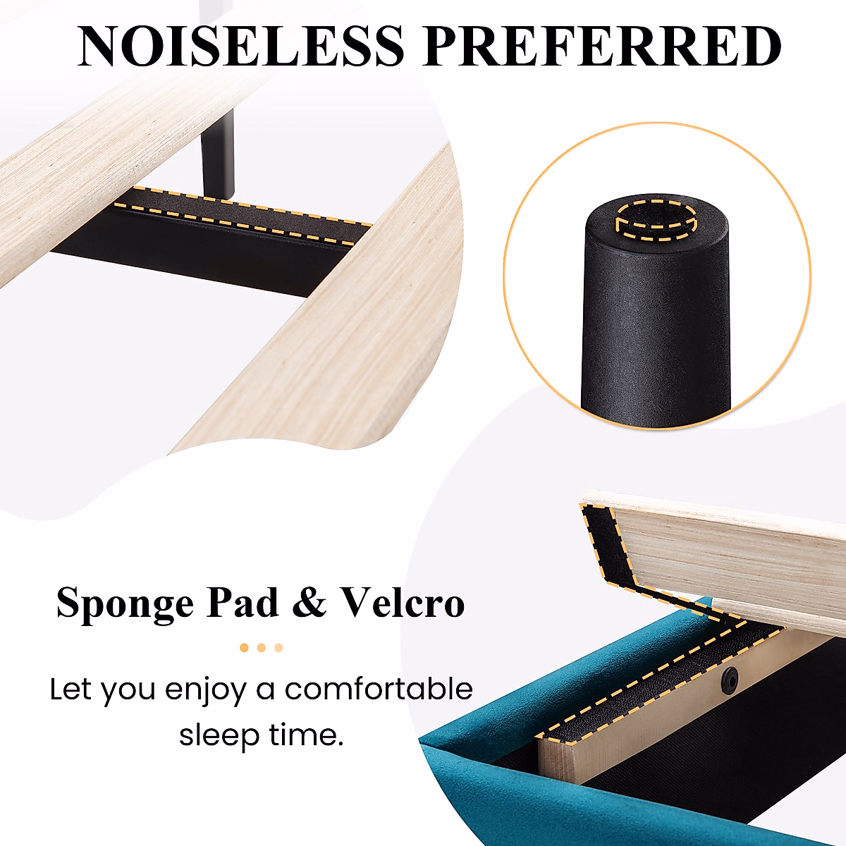 SHA CERLIN King Upholstered Platform Bed Frame with Vertical Channel Tufted Velvet Fabric Adjustable Headboard, Wooden Slats Support, Mattress Foundation, Box Spring Optional, Teal