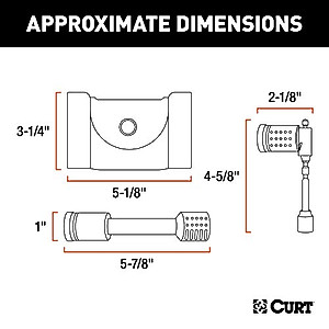 CURT 23088 Trailer Lock Set for 2-Inch Receiver, 2 or 2-5/16-Inch Coupler