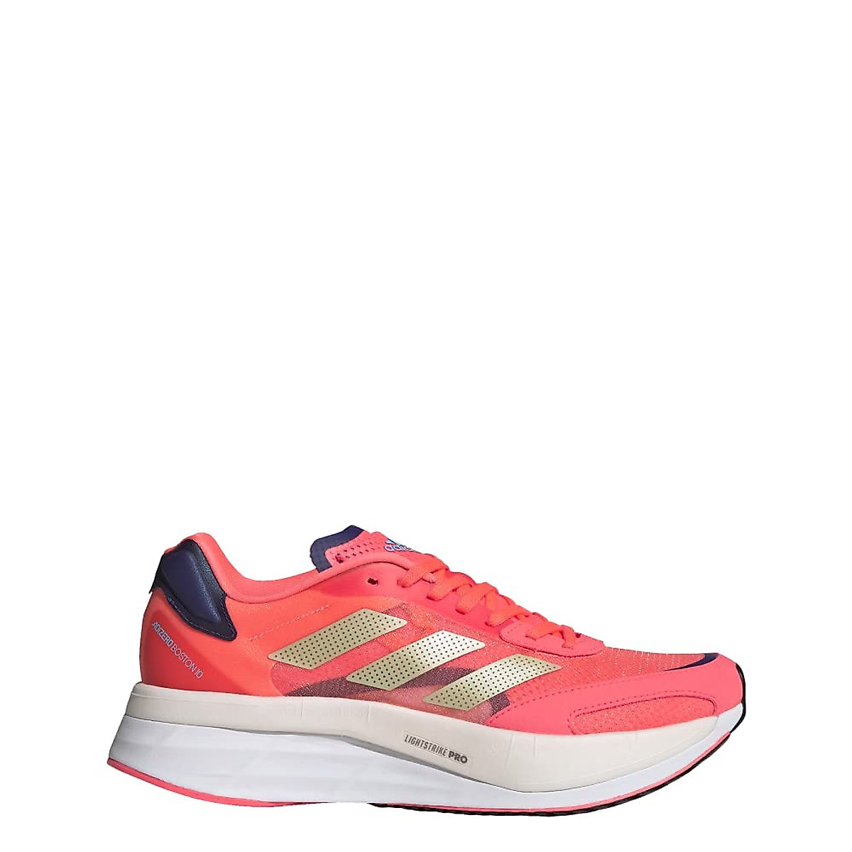 adidas Adizero Boston 10 Turbo/Sandy Beige Metallic/Legacy Indigo 9 B (M)