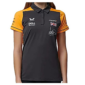 McLaren F1 Women's 2022 Lando Norris Team Drivers Polo Shirt (M, Dark Grey)