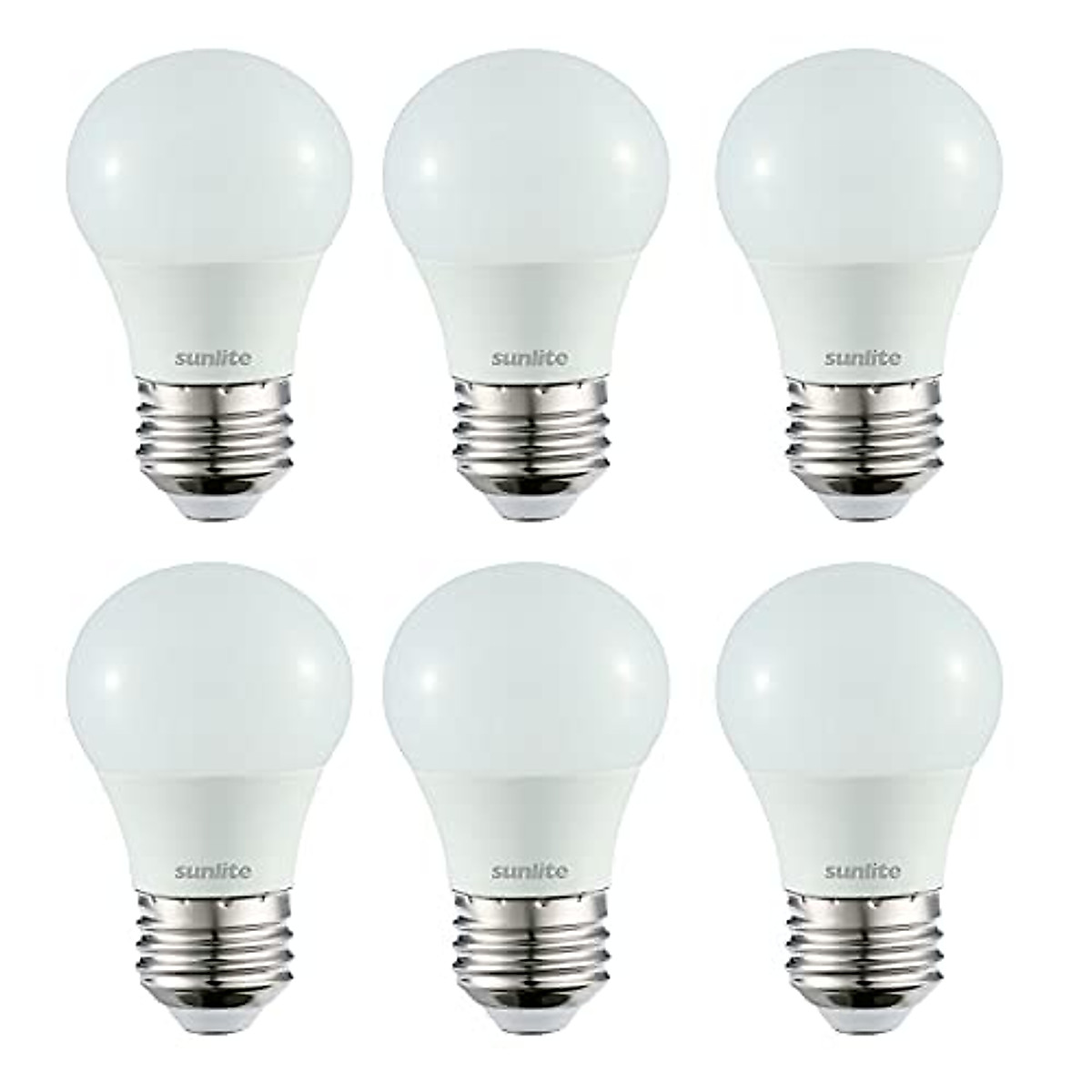 Sunlite LED A15 Refrigerator Light Bulb, 5.5 Watts (40W Equivalent), 450 Lumens, Medium Base (E26), Dimmable, Frosted Finish, UL Listed, 40K - Cool White, 6 Pack