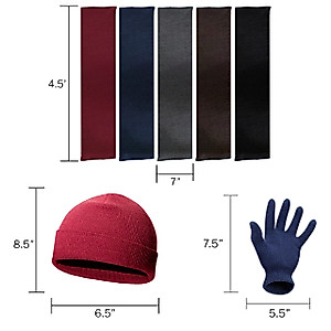 Moda West 72-Pack Gloves, Scarves, and Beanies - Wholesale Unisex Winter Accessories - Bulk 24 Glove Pairs, 24 Scarves, 24 Beanies