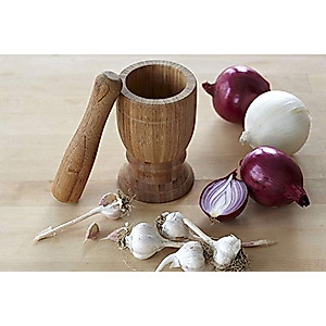Imusa Mortar with Pestle Kitchen Essentials, Jumbo, Natural