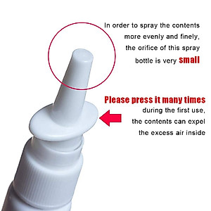 MDJINRUIXI Nasal Spray Bottle, 10 Pcs 30ML/1oz Plastic Blue Refillable Fine Mist Sprayers Atomizers, Small Empty Nasal Sprayer with Funnels and Labels