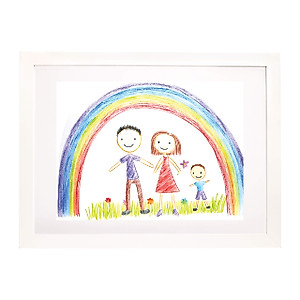 Kate & Milo Children's Artwork Frame, Holds Kids Crafts Up To 11" X 14", Proud Parent, White