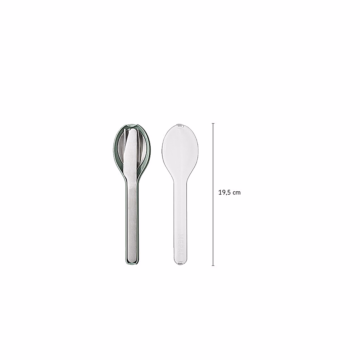 Mepal – Cutlery 3-Piece Set Ellipse – Cutlery Set On The Go - Consists of A Knife, Fork & Spoon - Cutlery Set with Travel Case – Stainless Steel - Nordic Blue