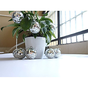 12 Pcs 2 Inch Disco Ball Decoration Hanging Mirror Ornament Bar Party Wedding Christmas Xmas Tree Decorations