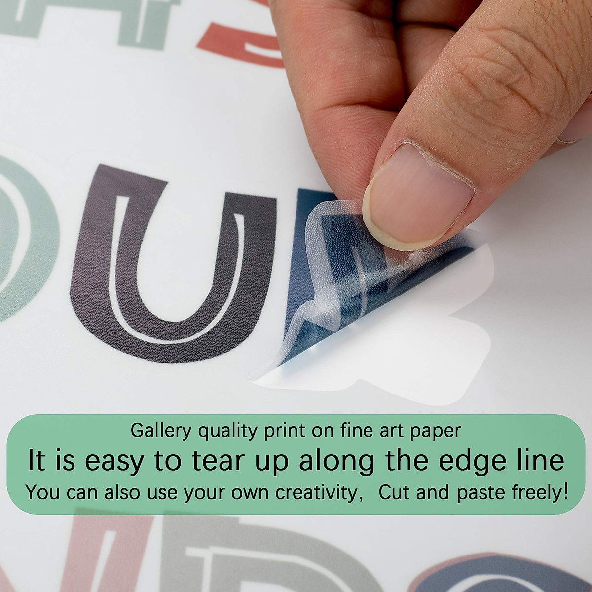 PAGOW 8PCS Kids Bathroom Decor, Washroom Rules Decoration Set, Colorful Inspirational Words Painting for Toilet Wall Sticker（Unframed）