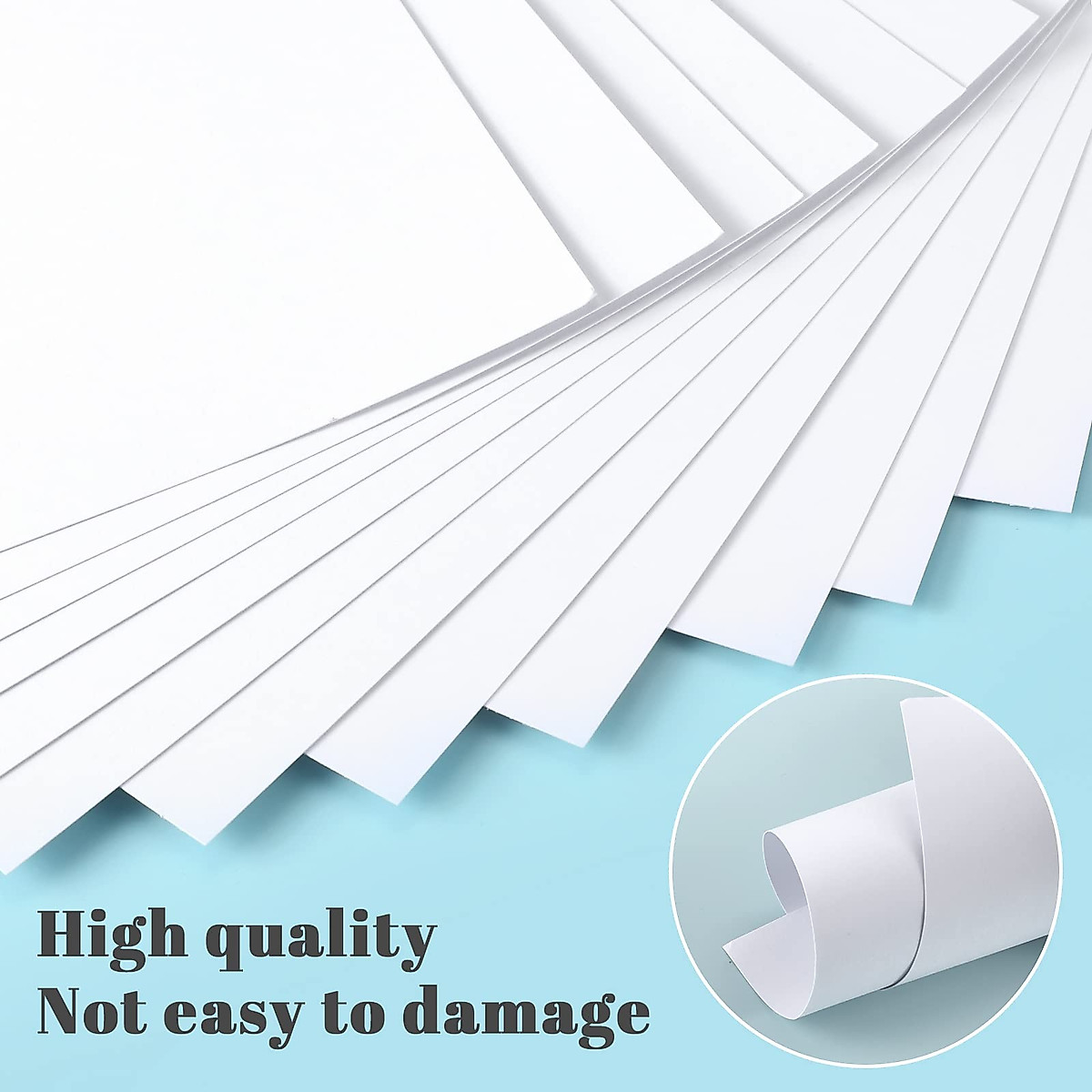 15 Sheets White Cardstock 8.5 x 11, 250gsm/92lb Thick Paper Cardstock Paper for Invitations, Crafts, Card Making, Printing, Wedding, Drawing, Scrapbook Supplies