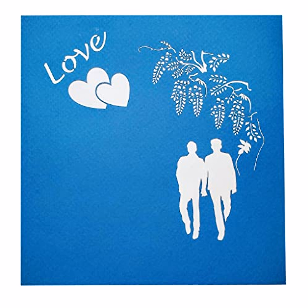 iGifts And Cards Gay Rainbow Wisteria Flower Tunnel 3D Pop Up Greeting Card - Romantic, Engagement, Anniversary, Wedding, Pride, Lovers, Grooms, LGBT