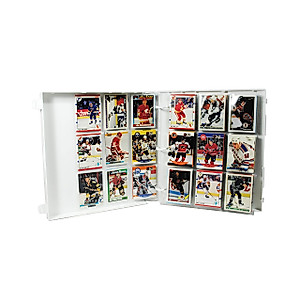 Unikeep Hockey Themed Trading Card Collection Binder with Trading Card Pages. The Binder/Case Is Fully Enclosed to Protect the Cards (Faceoff, Poly Rings)