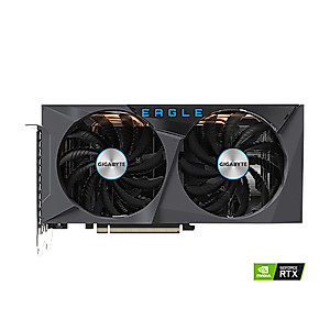 GIGABYTE GeForce RTX 3060 Eagle OC 12G (REV2.0) Graphics Card, 2X WINDFORCE Fans, 12GB 192-bit GDDR6, GV-N3060EAGLE OC-12GD Video Card