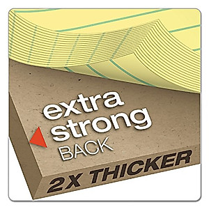 Ampad 20245 Double Sheets Pad, Law Rule, 8 1/2 x 11 3/4, Canary, 100 Sheets