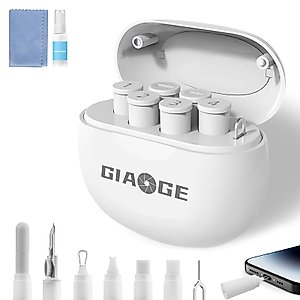 iPhone Cleaning Kit for Charging Port, Multi-7 in 1 Airpod Cleaner Kit, Phone Cleaning Tool, Repair for iPhone and Type-C Data Cable, Camera, Earbud, Speaker, Electronic Screen, Portable Storage Case