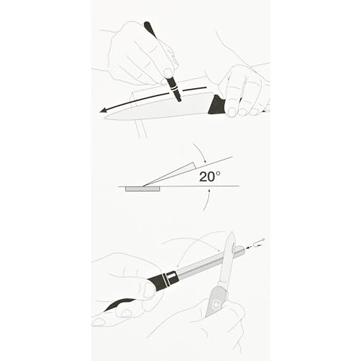 Victorinox 4.3323-X1 Pocket Knife Sharpener Perfect Portable Solution for Sharpening All Your Straight Blades in Black 9.1 inches