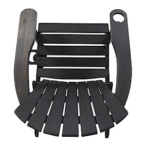 Christopher Knight Home Duncan Outdoor Acacia Wood Folding Adirondack Chairs (Set of 2), Dark Gray