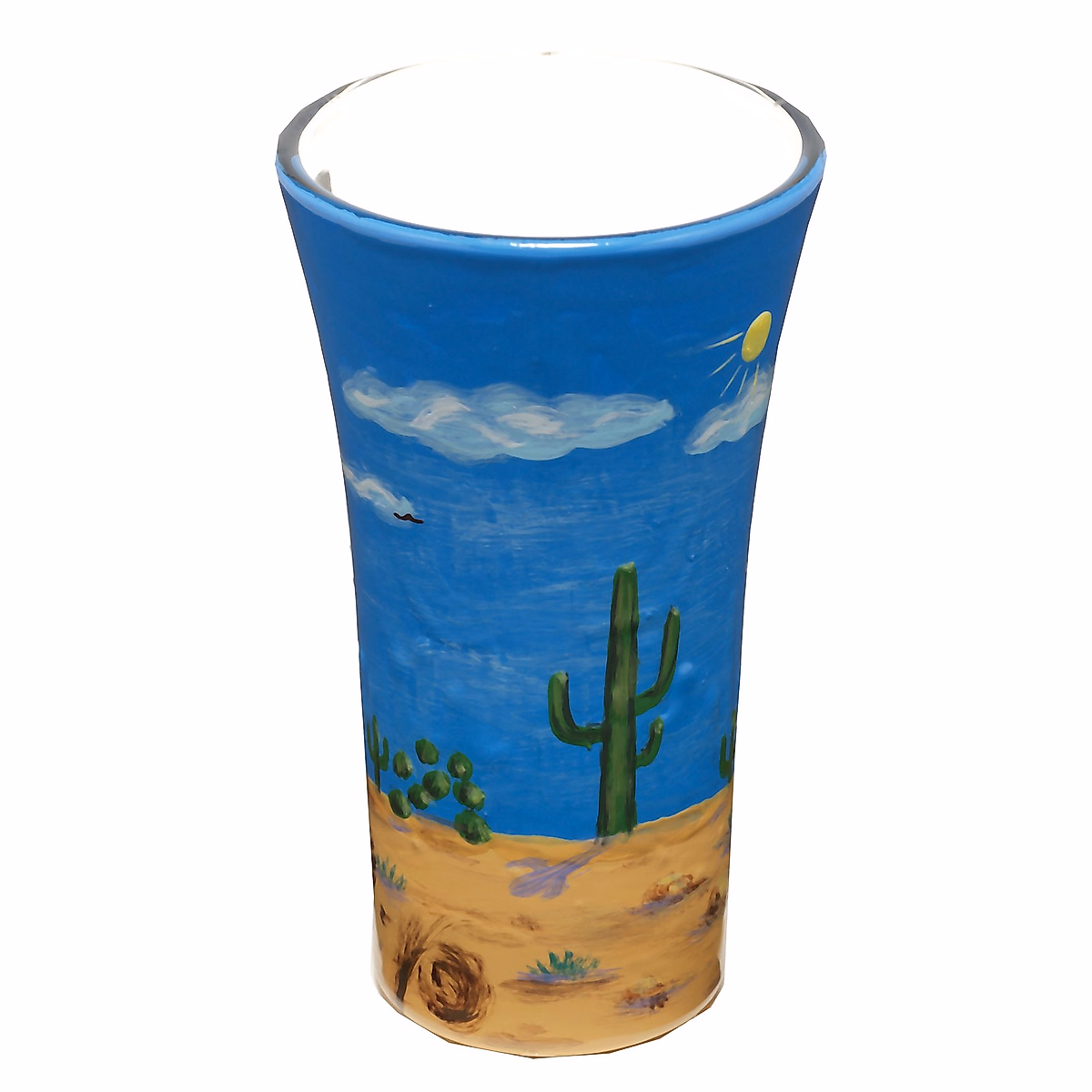 Lolita Hand Painted Shooter Glass, Black Cactus