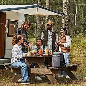 Lifewit 30 Cans Backpack Cooler Waterproof Insulated Soft Lunch Cooler Backpack Lightweight Leakproof Cooler Bag for Men Women Adults for Work Picnics Beach Camping Travel Outdoor Activities, Grey