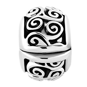 CharmSStory Irish Celtic Swirl Flower Clip Lock Stopper Spacers Charms Beads For Bracelets