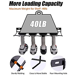 WellMall Power Tool Organizer Holder - Wall Mount Style for Power Tool Drill as Heavy Duty Tool Shelf & Tool Rack with Compact Design, Great as Tool Utility Shelves & Great as Gifts for Him Men