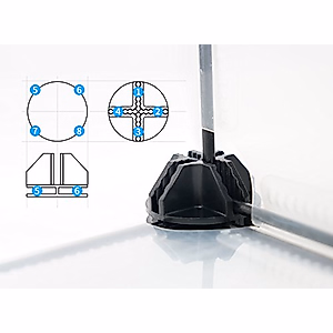 Tespo Pet Playpen, Portable Large Plastic Yard Fence Small Animals, Puppy Kennel Crate Fence Tent, 28 X 20 Inch, White, 12 Panels