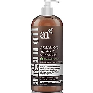 Artnaturals Moroccan Argan Oil Shampoo - (16Fl Oz) - Moisturizing, Volumizing Sulfate Free Shampoo for Women, Men and Teens - Used for Colored and All Hair Types, Anti-Aging Hair Care