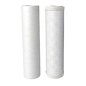AquaticLife 10-Inch Cartridge Filters, RODI Reverse Osmosis Deionization Water Filter Replacement Cartridges Kit (Carbon)