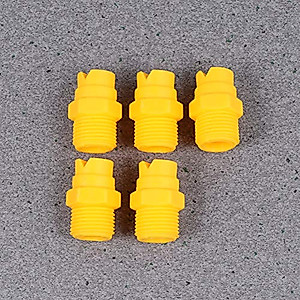 DOITOOL Water Hose Sprayer Yellow Nozzles 5pcs Plastic Nozzle Fan Shape Full Cone Tip PP Sprayer Nozzle Adaptor Connection For Home Garden (Yellow) Hose Adaptor Fire Hose Nozzle