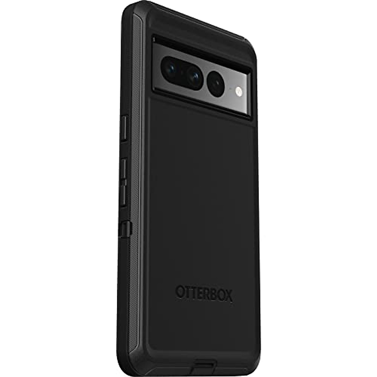 OtterBox Google Pixel 7 Pro Defender Series Case - BLACK, rugged & durable, with port protection, includes holster clip kickstand