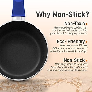 NutriChef Saucepan Pot with Lid - Non-Stick High-Qualified Kitchen Cookware with See-Through Tempered Glass Lids, 1 QT. (Works with Model: NCCWA13BU)