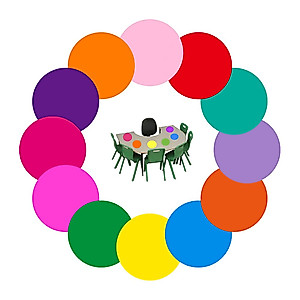 30 x PCS Floor Dots 4 Inch Removable Multicolor Vinyl Stickers for Preschool and Kindergarten Elementary Teacher - Removable Line Marker for Classroom - Social Distancing