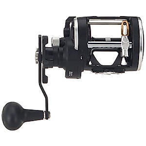 PENN Rival Level Wind Conventional Boat Fishing Reel, HT-100 Star Drag, Max of 15lb | 6.8kg, Forged and Machined Aluminum Spool, RIV20LW, Black