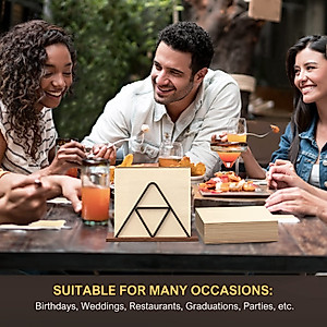 Gezond 50pcs Compostable Paper Napkins, Disposable Dinner Napkins 13 x 13 in Unbleached 2-ply Eco Lunch Tissue, Biodegradable Napkin for Thanksgiving Christmas Big Party