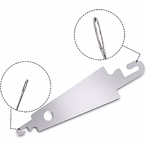 60pcs Stainless Steel Needle Threader Embroidery Cross Stitch Needle-Threading Sewing Needlework DIY Tool for Large Eye Needles