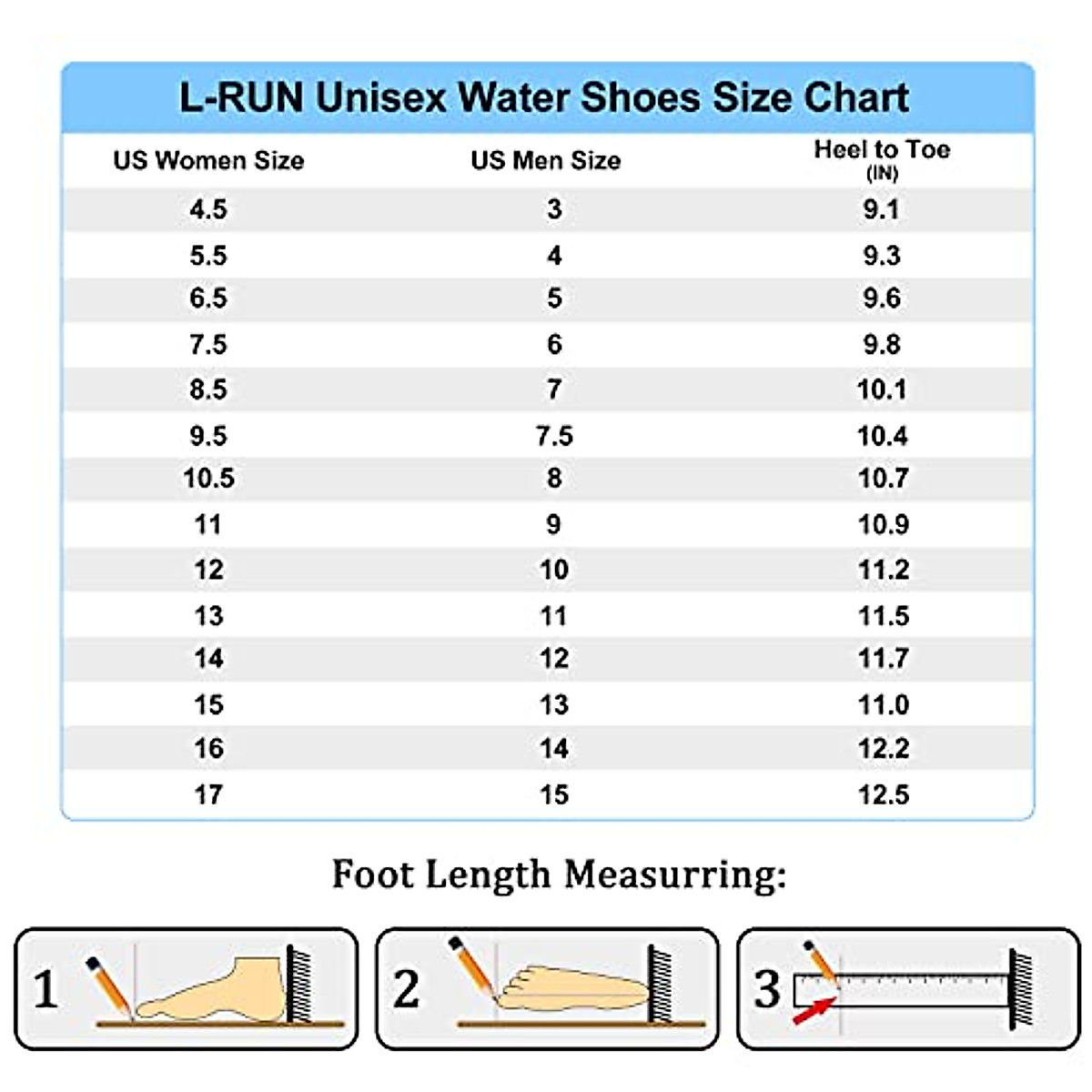 L-RUN Mens Breathable Beach Aqua Socks Quick Dry White M US (Women 12, Men 10)=EU43