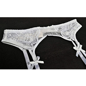TVRtyle Women’s White Metal Clips Sexy Garter Belts for Stockings S512 (X-Large, White)