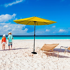 BANNER BUZZ MAKE IT VISIBLE BannerBuzz, Solid Market Umbrella, Topper & Hardware, Tent Fabric, 270 GSM, Dye Sublimation Printing Available in Octagon Shape (Yellow)