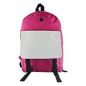 1 Pack 40x30cm sublimation blank fabric backpack, personalized backbag with custom photos, suitable for any age and places, such as work, travel, camping, etc., very practical computer backpack (Pink)