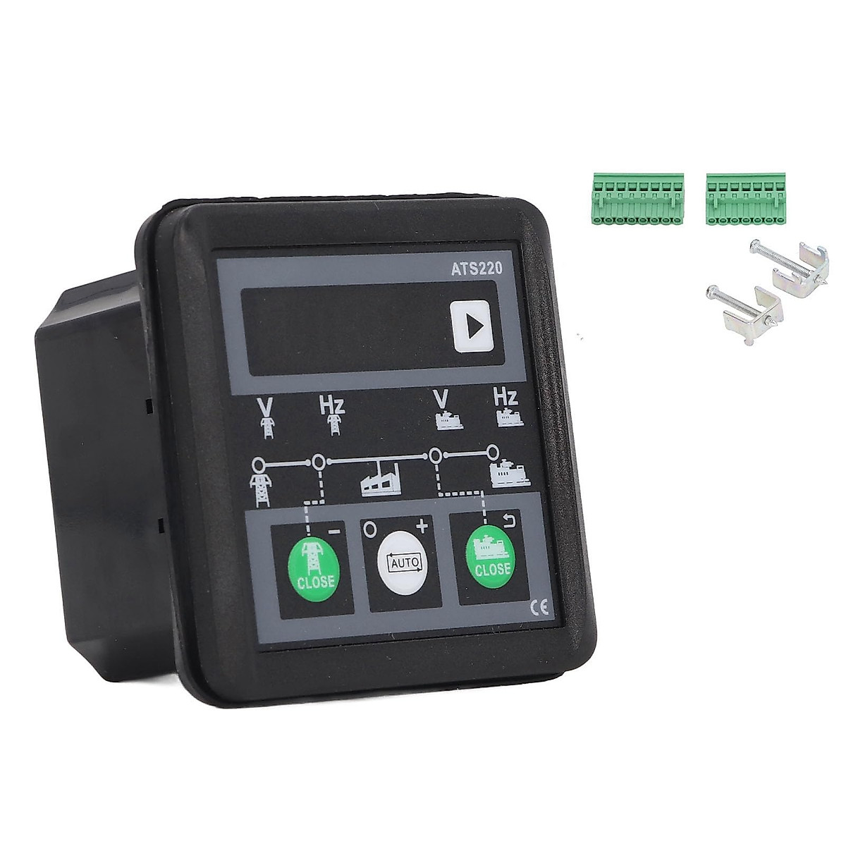 ATS Auto Transfer Switch Controller 30-300V Automatic Transfer Switch with LED Display for Power Switching Control