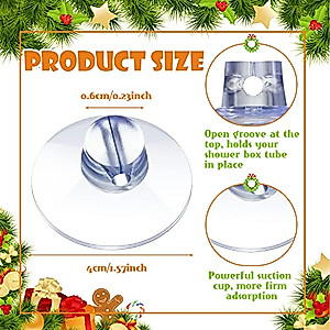 100 Pieces Christmas Light Suction Cup Shower Caddy Light String Mini Window Suction Cup Hooks Holder Hanging Light Clip Xmas Suction Cup Clip No Tool Required for Christmas Decoration