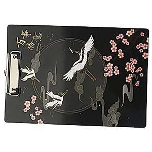 Tofficu 3pcs Acrylic Sheet Nurses Clipboards Paper Clip Holder Hardboard Clipboard Exam Paper Clips A4 File Folder Lightweight Clipboard Black Plate Clamp Multifunction Office Clipboard