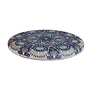 Gumcoly Round Chair Seat Cushion 13 Inch Memory Foam Cushion for Seats Anti Slip Kitchen Chair Cushion Pad with Rubber Back Detachable Circle Stool Cushion for Dining Chairs Stools