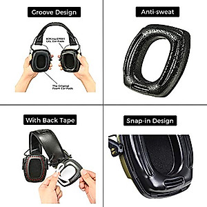 BJKing Gel Ear Pads, High Density Noise Reduction Replacement Gel Cups for Howard Leight Impact Sport Pro Sync Leightening Shooting Earmuff