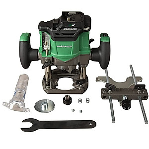 Metabo HPT 36V MultiVolt™ Cordless Plunge Router | Tool Only - No Battery | Includes 1/2-Inch and 1/4-Inch Collets | Variable Speed | Optional AC Adapter | M3612DAQ4