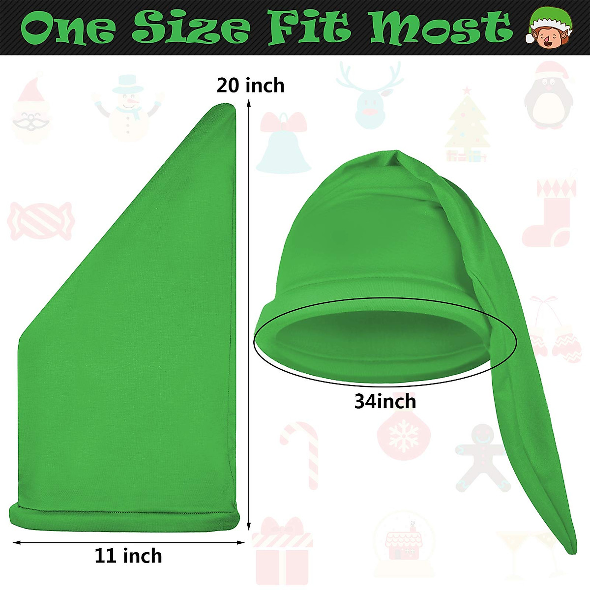2 Pieces Halloween Dwarf Hats Dwarf Costume Hats Gnome Hats Christmas Funny Fairy Tale Costumes Party Hats for Adults and Kids