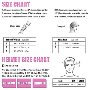 Kids Bike Helmet, with Sports Protective Gear Set Knee Elbow Pads Wrist Pads for Toddler Age 3-14 Boys Girls, Bike Skateboard Skating Scooter Rollerblading Helmet Set