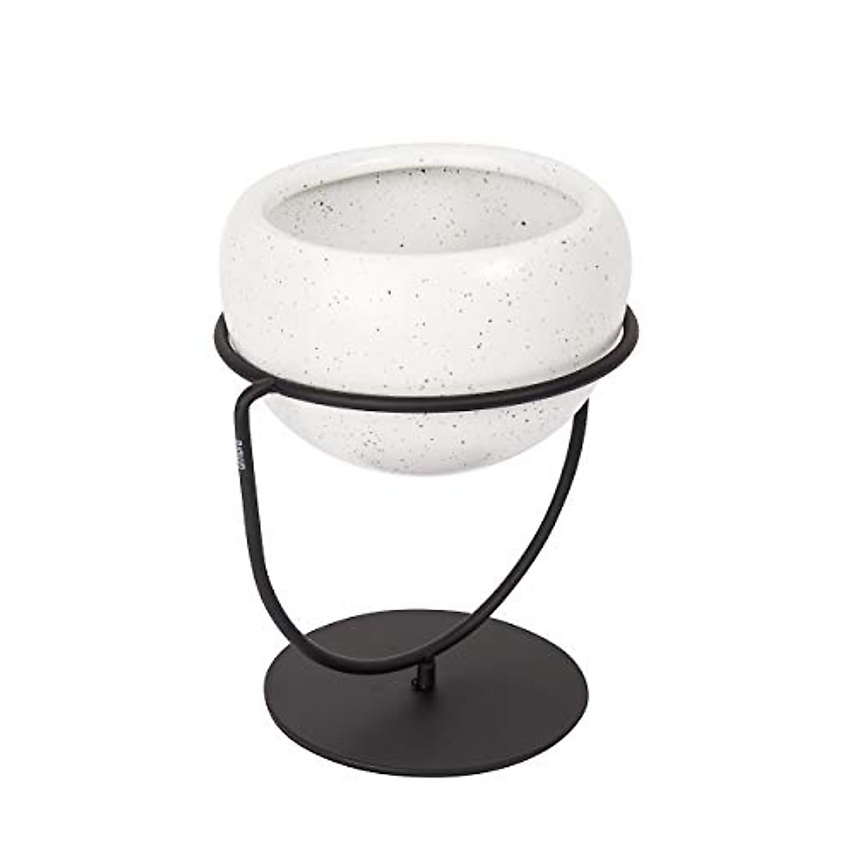 Umbra 1009251-748 Nesta, Table Top or Hanging Modern Planter, Ideal Succulent Plant Holder, White/Black,Single Planter