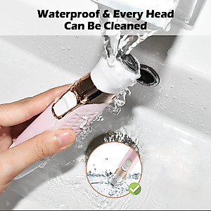 Electric Razor Facial Hair Removal for Women, Eyebrow Razor Nose Hair Trimmer Set, Painless Face Hair Body Use Bikini Trimmer Shaver, Multifunction Rechargeable and Waterproof