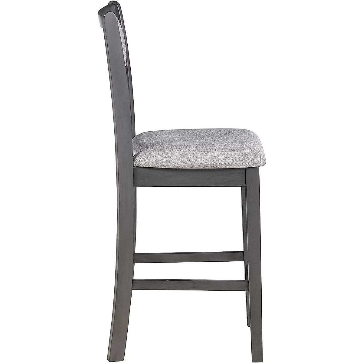 New Classic Furniture Gia 5-Piece Counter Set with 1 Table and 4 Chairs, 42-Inch, Gray